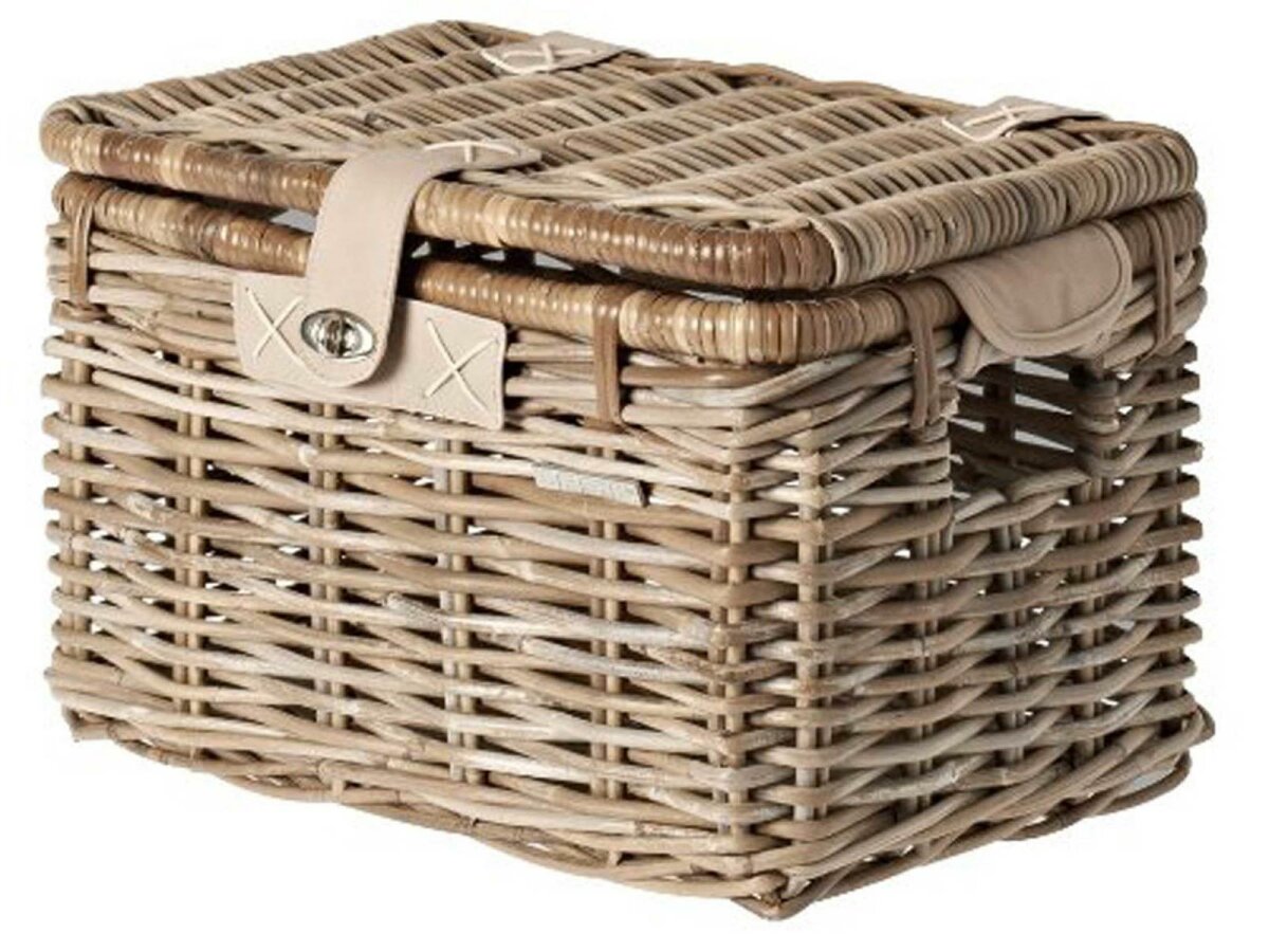 basil v.r.-weidenkorb "denton" rechteckig, mit deckel, tragegriffe ku