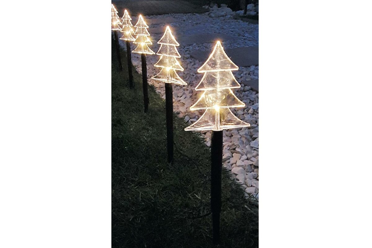 F-H-S Leuchtstäbe Tannenbaum 5Stück IP44 Batteriebox - zumoo