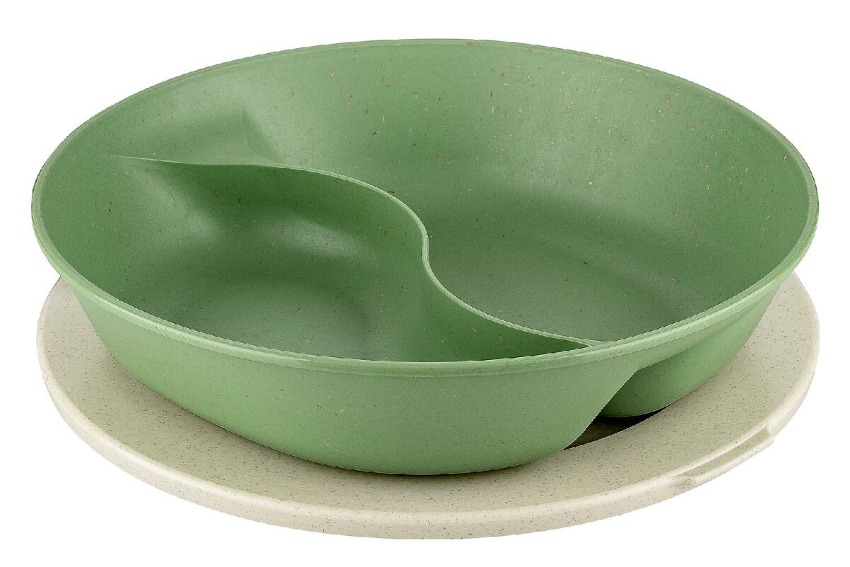 KOZIOL Menüteller mit Deckel Connect Separee 1,5l nature leaf green