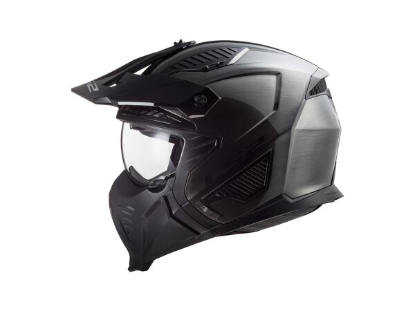 LS2 Modularhelm OF606 Drifter Jeans, 2 Helmschalengrößen, kratzr - zu